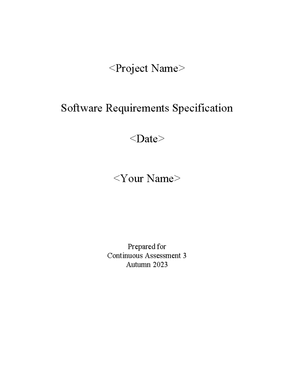 SRS format - Software Requirements Specification Prepared for - Studocu