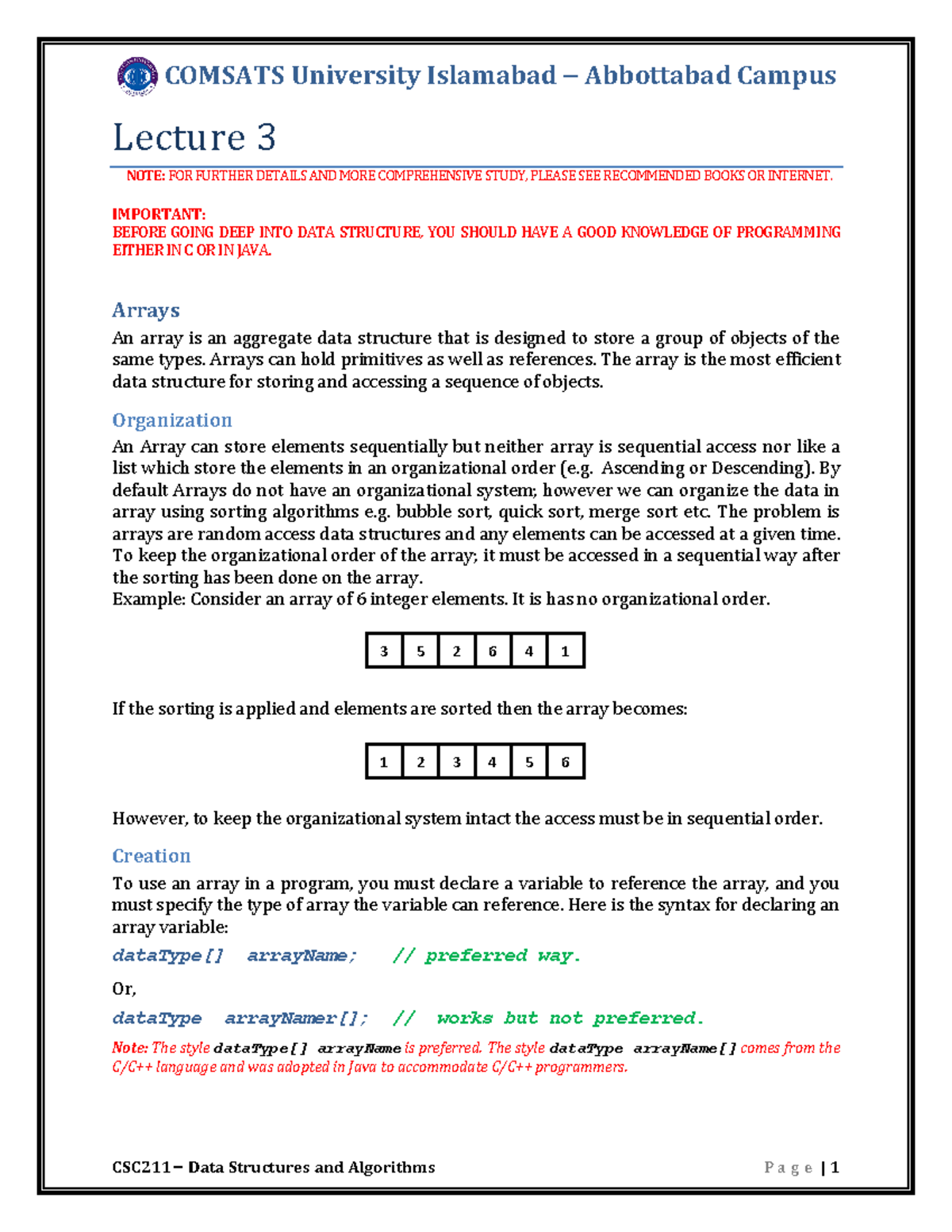 Lecture 3 - with full detail - Lecture 3 NOTE: FOR FURTHER DETAILS AND ...