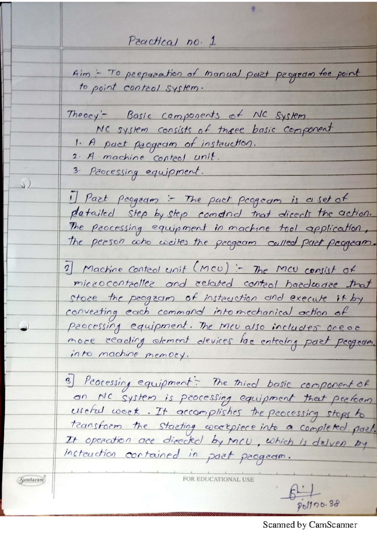 ANE practical roll no. 38 - Mechanical Technology Practical - Studocu