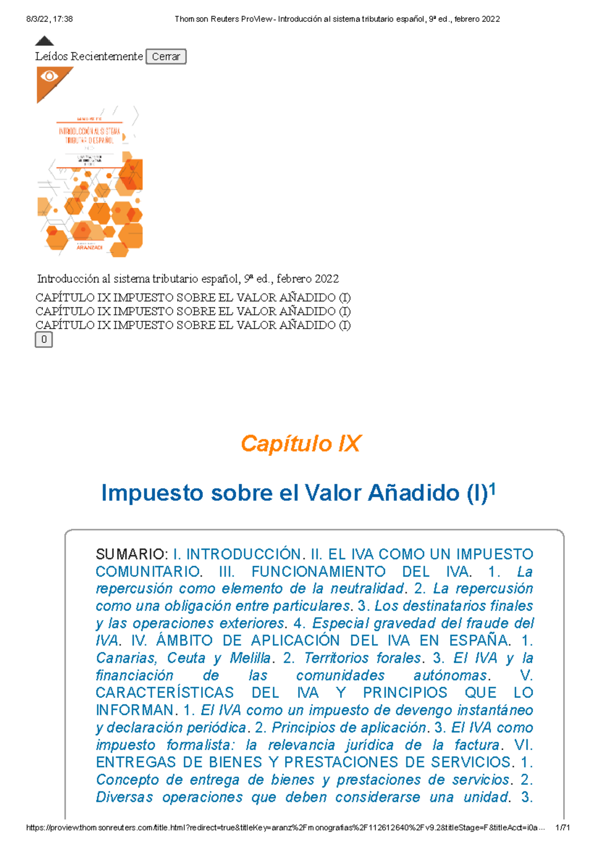 Capitulo IX Impuesto Sobre EL Valor Añadido - - Studocu