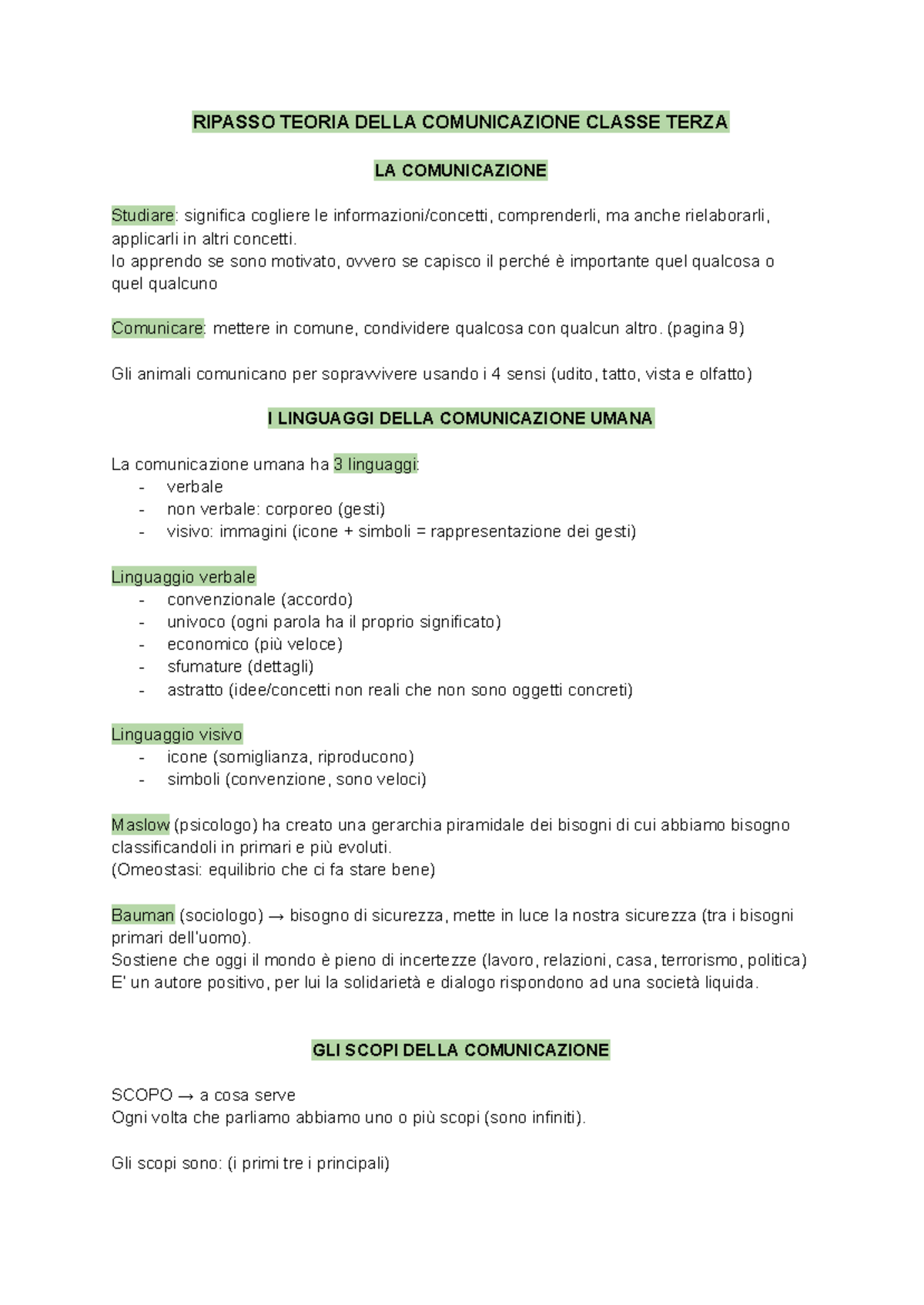 Ripasso Teoria della comunicazione classe terza - RIPASSO TEORIA DELLA ... Ripasso Teoria della comunicazione classe terza - RIPASSO TEORIA DELLA ...
