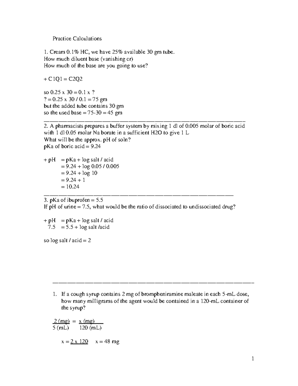 345519686 Practice Calculations 2012 Practice Calculations Cream 0 345519686-practice-calculations-2012-practice-calculations-cream-0