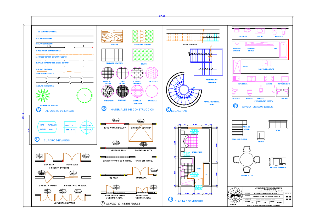 Lámina N° 06 - lamina 06 - Geometria Descriptiva - San Marcos - Studocu