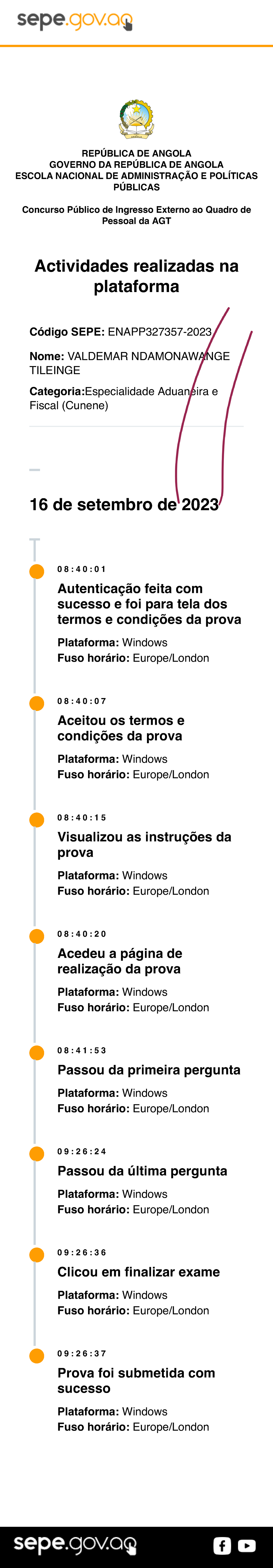Prova Online - AGT - REPÚBLICA DE ANGOLA GOVERNO DA REPÚBLICA DE ANGOLA ...