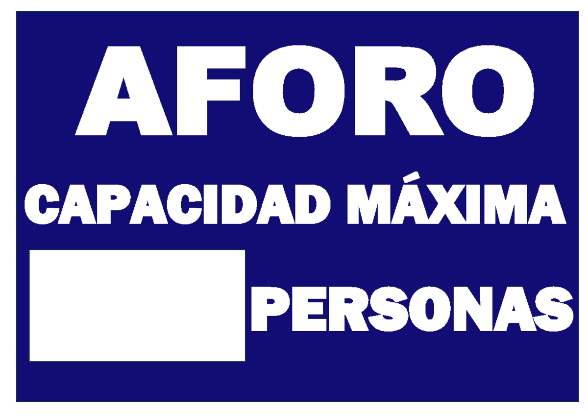 Señaletica 1 - SSFASFSA - Seguridad y auditoria - AFORO CAPACIDAD ...