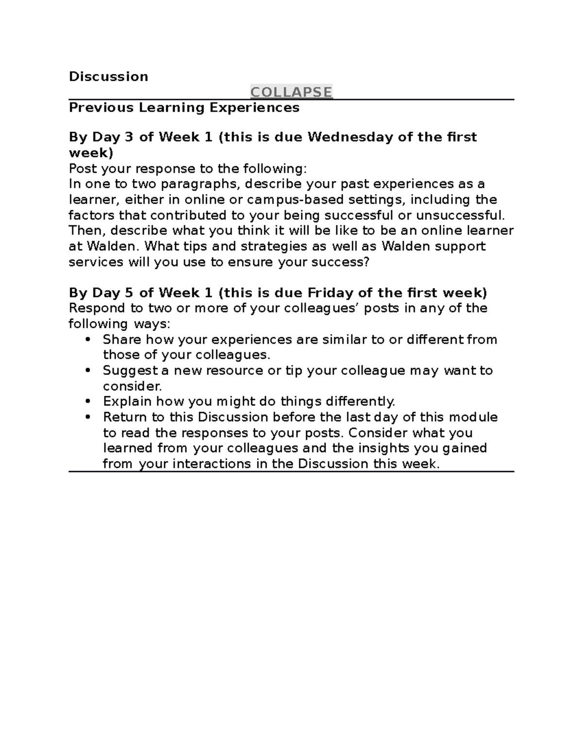 Advanced Pharmacology Week 1 Discussion Post - Discussion COLLAPSE ...