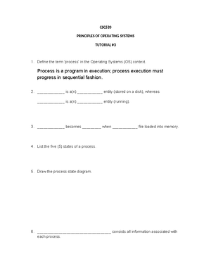OS Tutorial - Principles of Operating Systems - Studocu