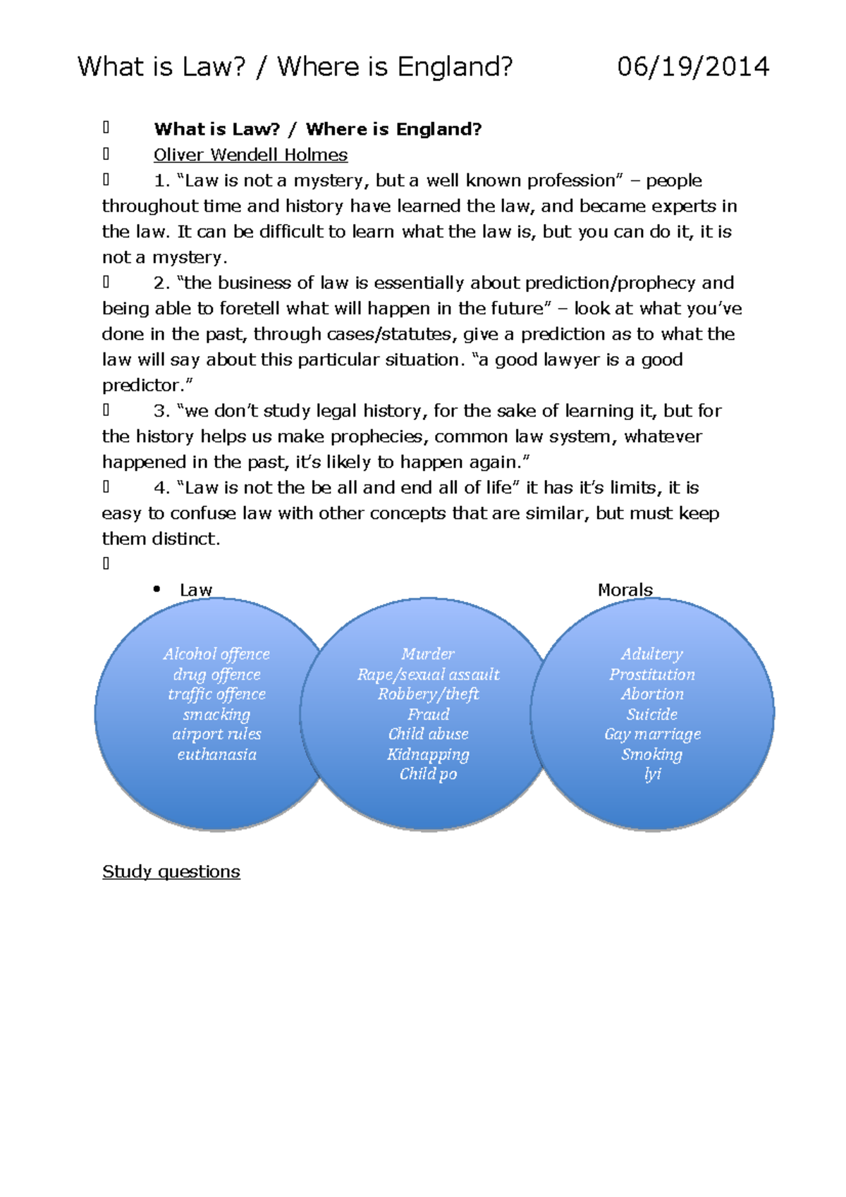 English Legal History - What is Law? / Where is England? 06/19/2014 ...