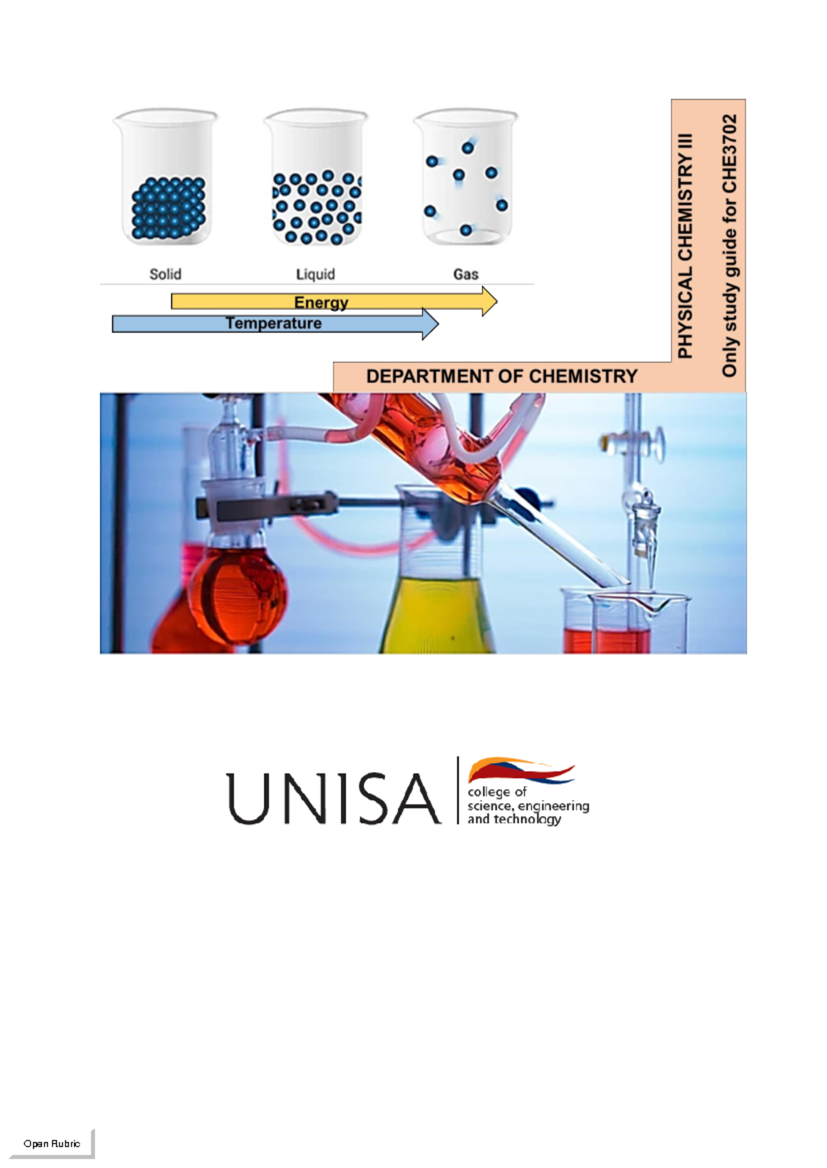 CHE3702 Study Guide - DEPARTMENT OF CHEMISTRY Physical chemistry III ...