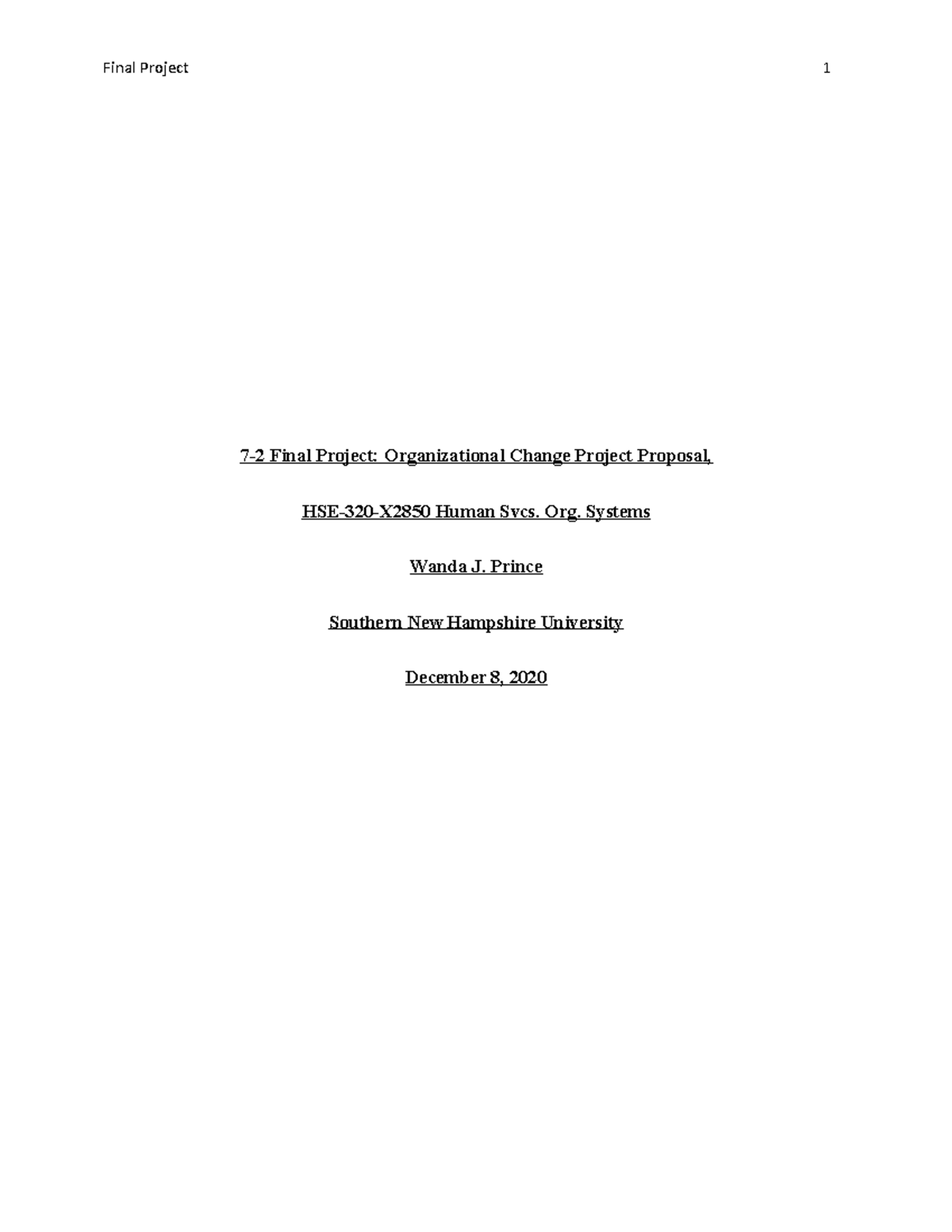 7-2 Final Project Human Svcs Org Systems - 7-2 Final Project ...
