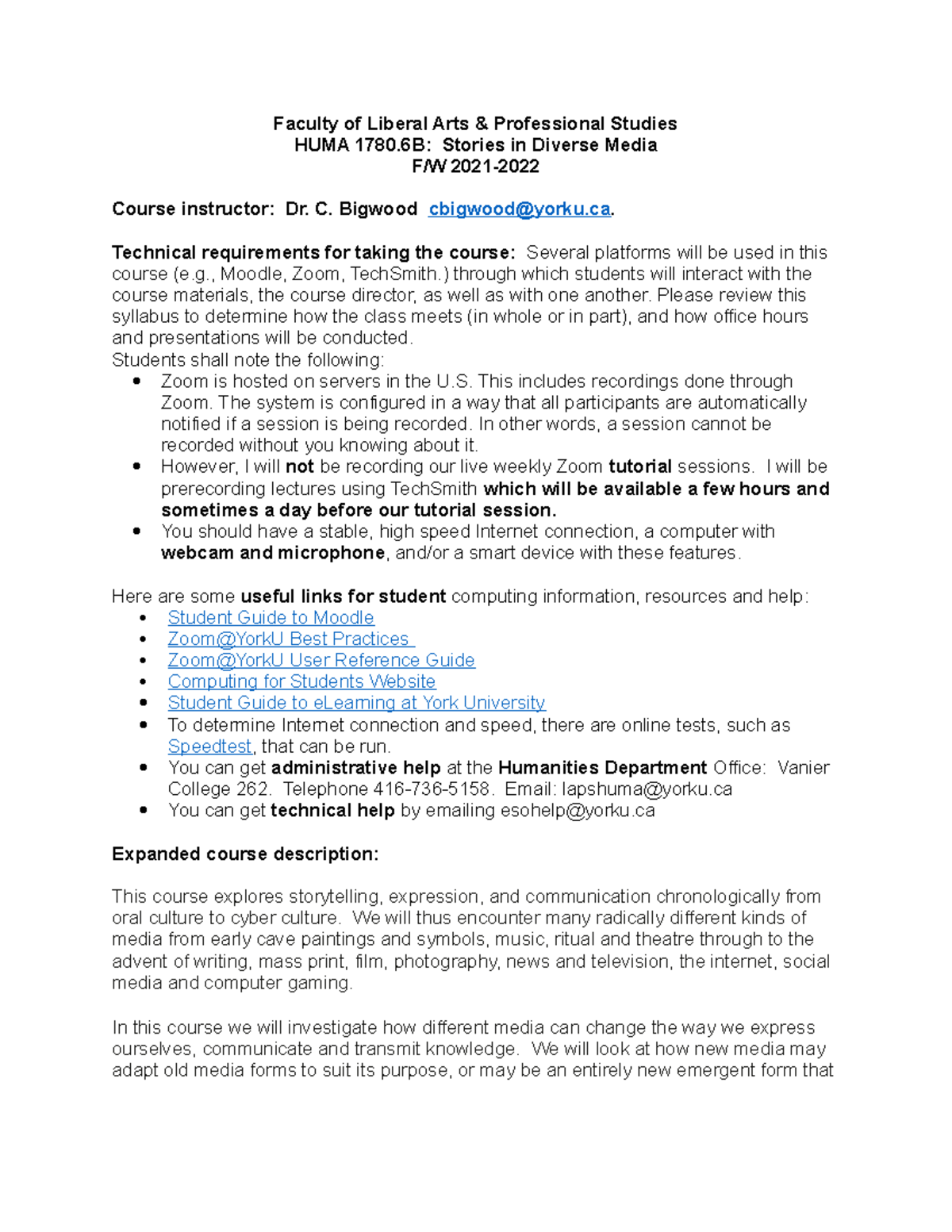 Final Syllabus grading, schedule and policies - Faculty of Liberal Arts ...