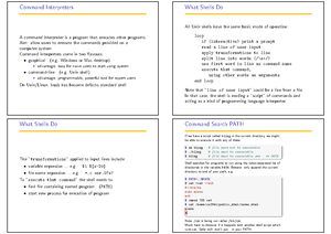 Lecture notes, lecture 3 - Ppt shell - Command Interpreters A command ...