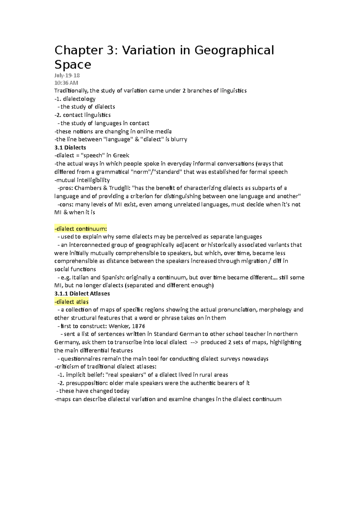 Chapter 3 Variation in Geographical Space - Chapter 3: Variation in ...