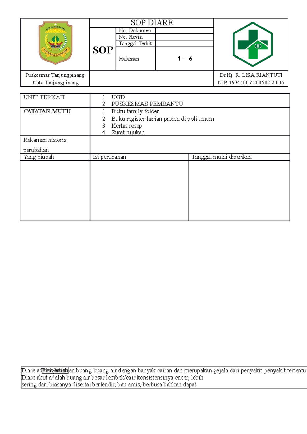 Sop-diare - sop diare - Diare adalah keadaan buang-buang air dengan ...