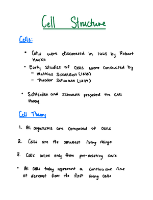 Notes Chapter 5 - The Working Cell - The Working Cell Membrane ...