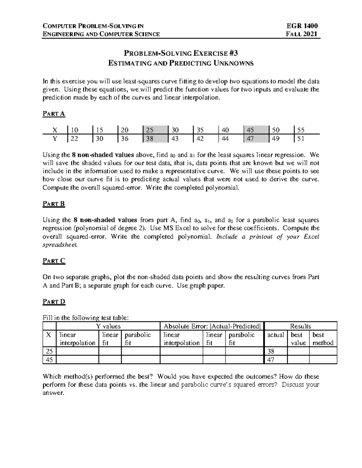 1400PS3F21 Exercise - Estimating and predicting unknowns - COMPUTER PROBLEM-SOLVING IN EGR 1400 ...