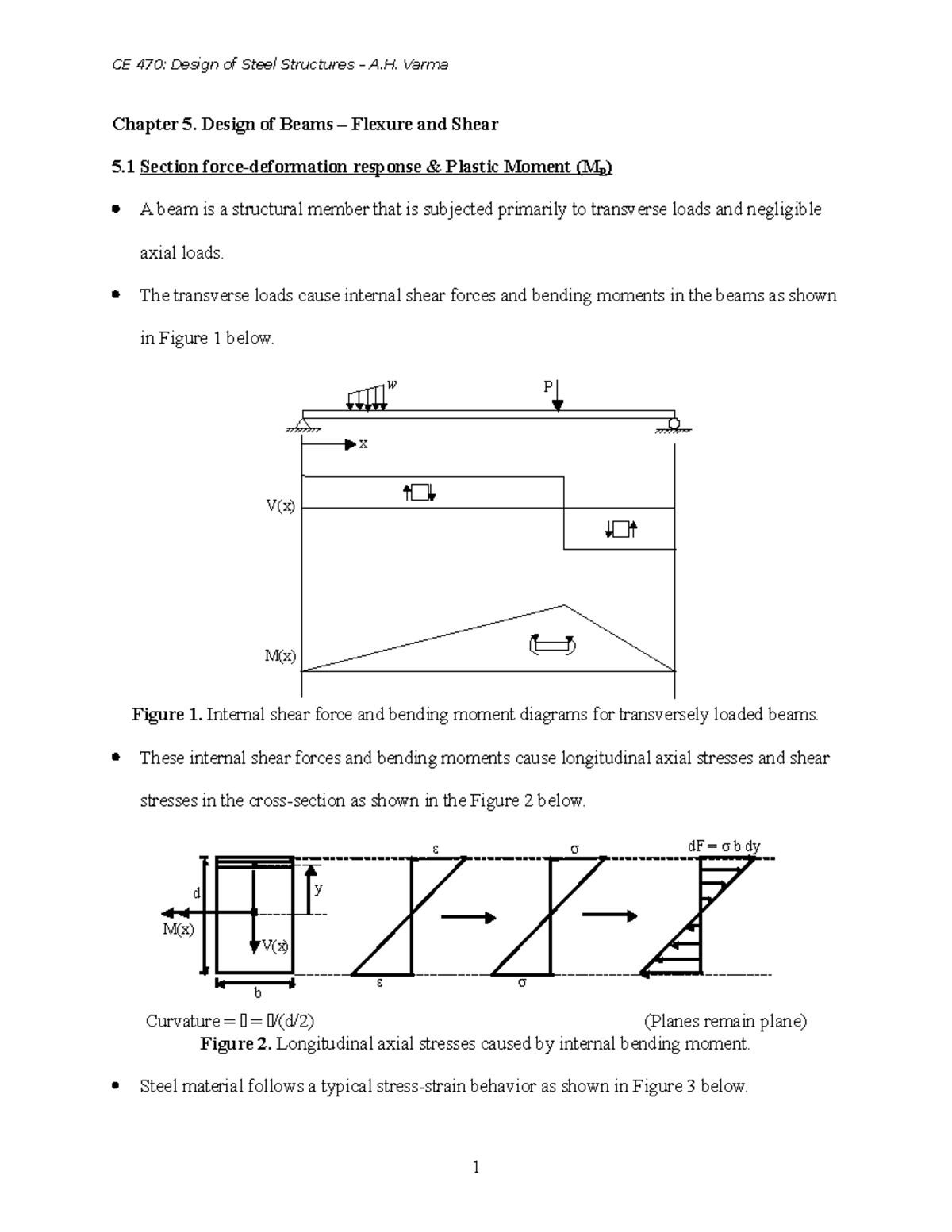 CE470 Ch 5 Beam Design - BEAM - Chapter 5. Design of Beams – Flexure ...