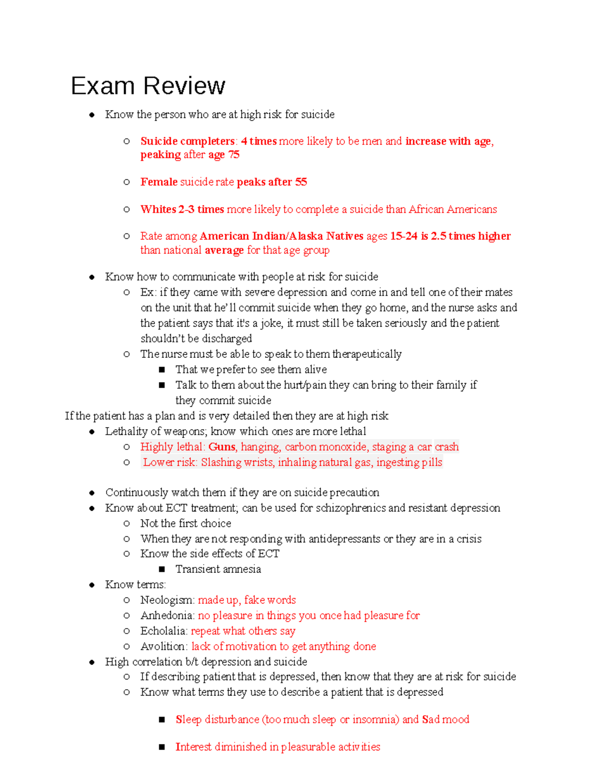 Exam 2 - Exam 2 Review for Scholars Program - Exam Review Know the ...