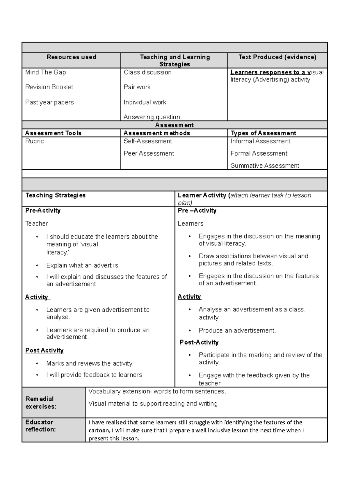Analysing a cartoon full lesson plan completed ST - Resources used ...