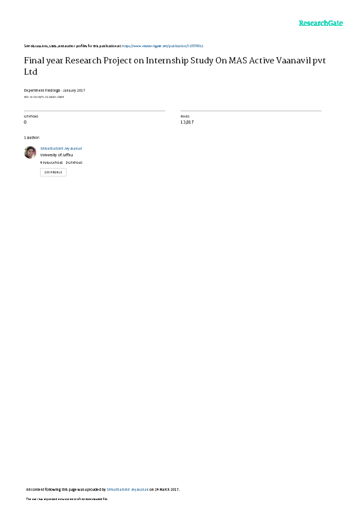 Final Training Report ( MAS Holdings) - See discussions, stats, and ...