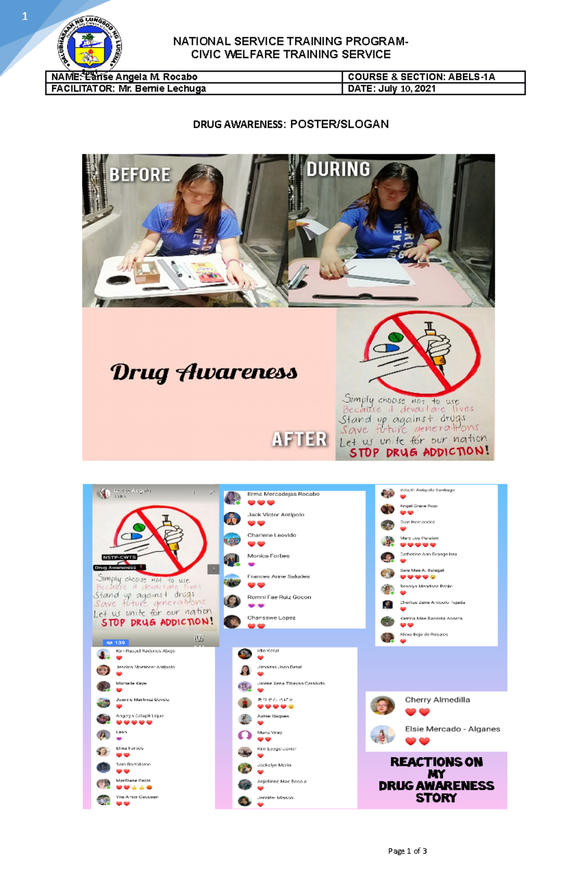 Rocabo- Drug Awareness - English - 1 NATIONAL SERVICE TRAINING PROGRAM ...