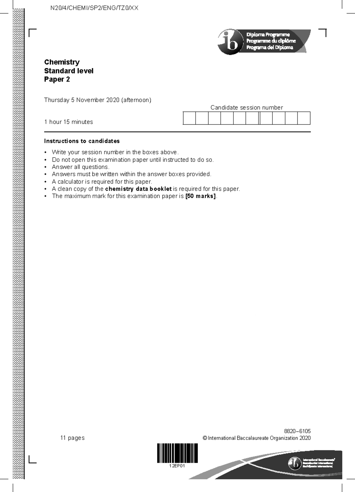 Chem 2015 1 - chem - Candidate session number © International ...