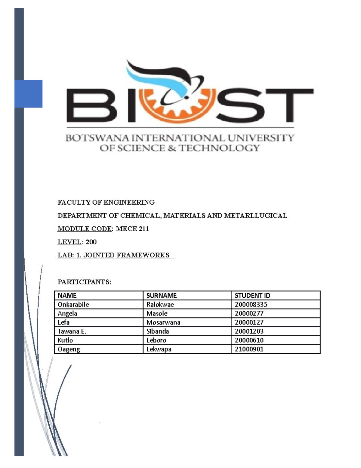 Final statics lab - A simple lab about warren trusses - [Date] FACULTY ...