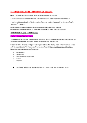 12 - secret and half-trusts - EQUITY AND TRUSTS: SECRET AND HALF-TRUSTS: SECRET TRUSTS: Divided ...