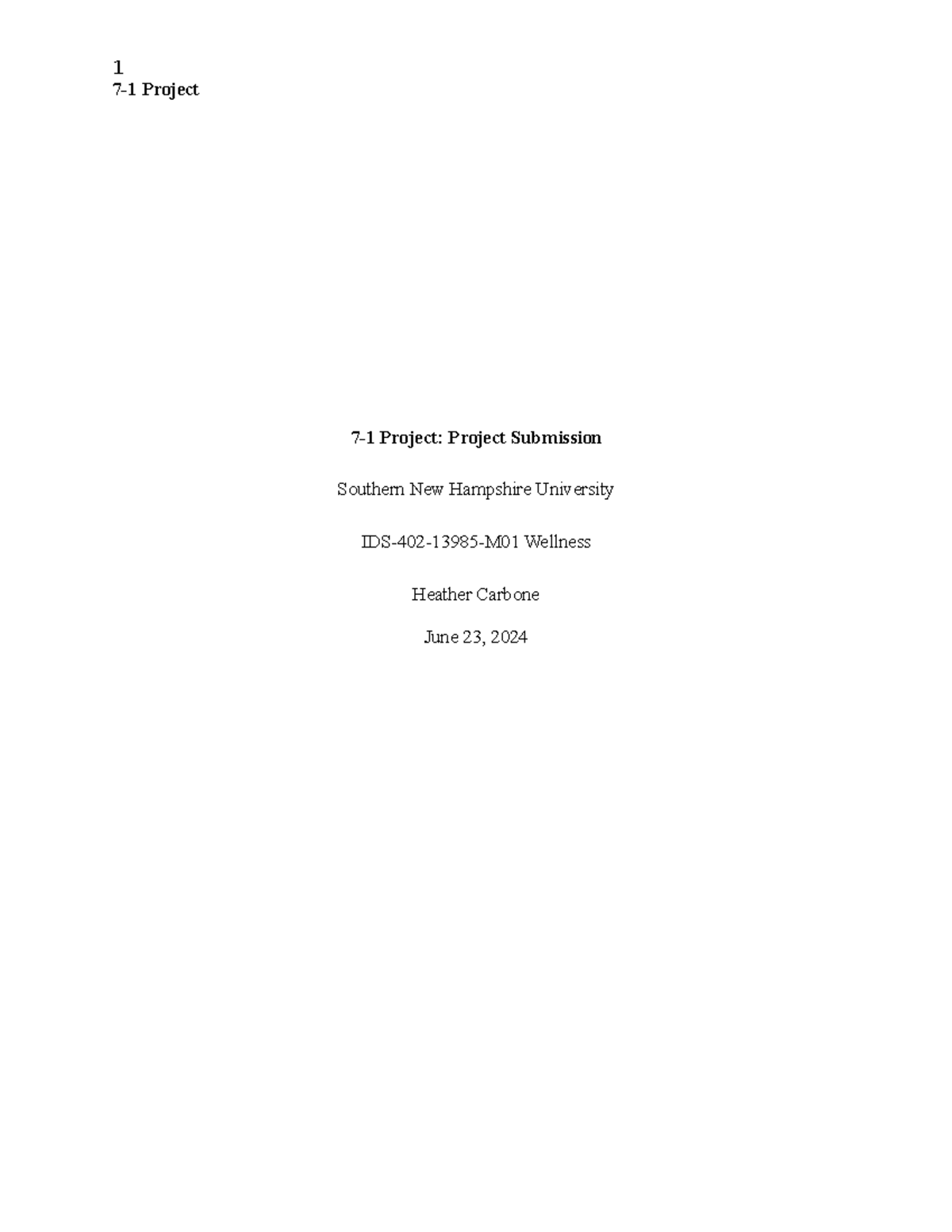 7-1 Project - 7-1 Project 7-1 Project: Project Submission Southern New ...