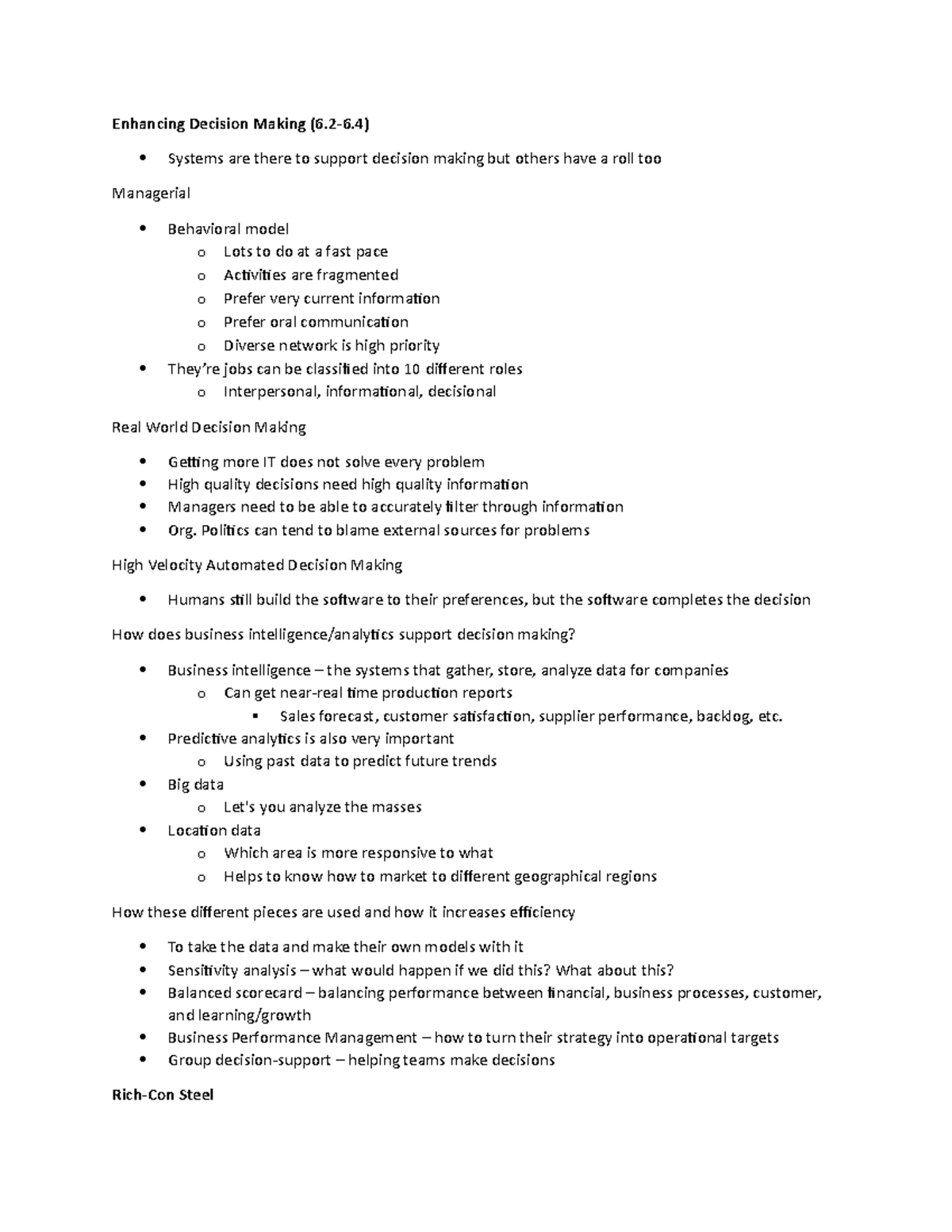 Week 2 - Enhancing Decision Making - Enhancing Decision Making (6.2-6 ...