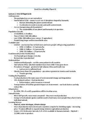 Food Cheat Sheet.docx - Google Docs - TOPIC 1: FOOD, HEALTH AND ...