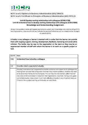 Unit1 assignment 3 - 2021-22 Unit 1 Assignment 3 P4, P5, P6, M3, M4 D2 D 3 Unit 1 BTEC ...