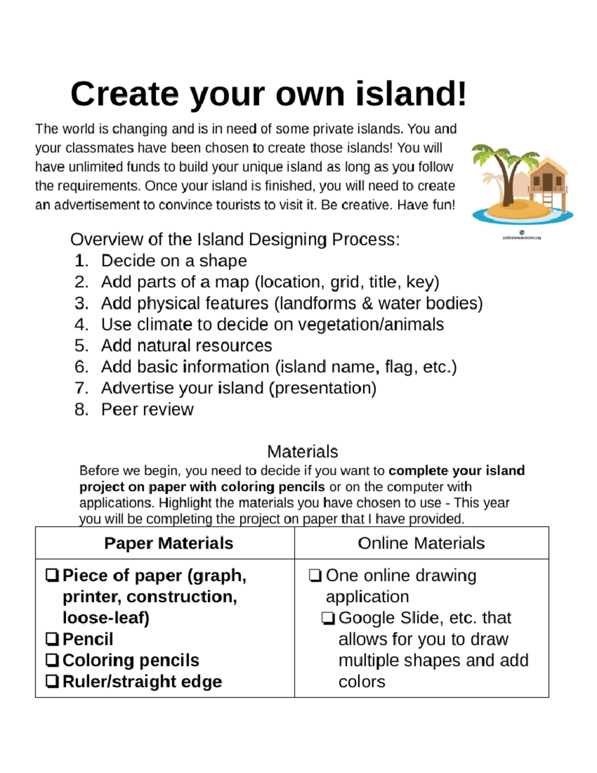Ali Ghashtalai - Create your own island Student directions - Google ...