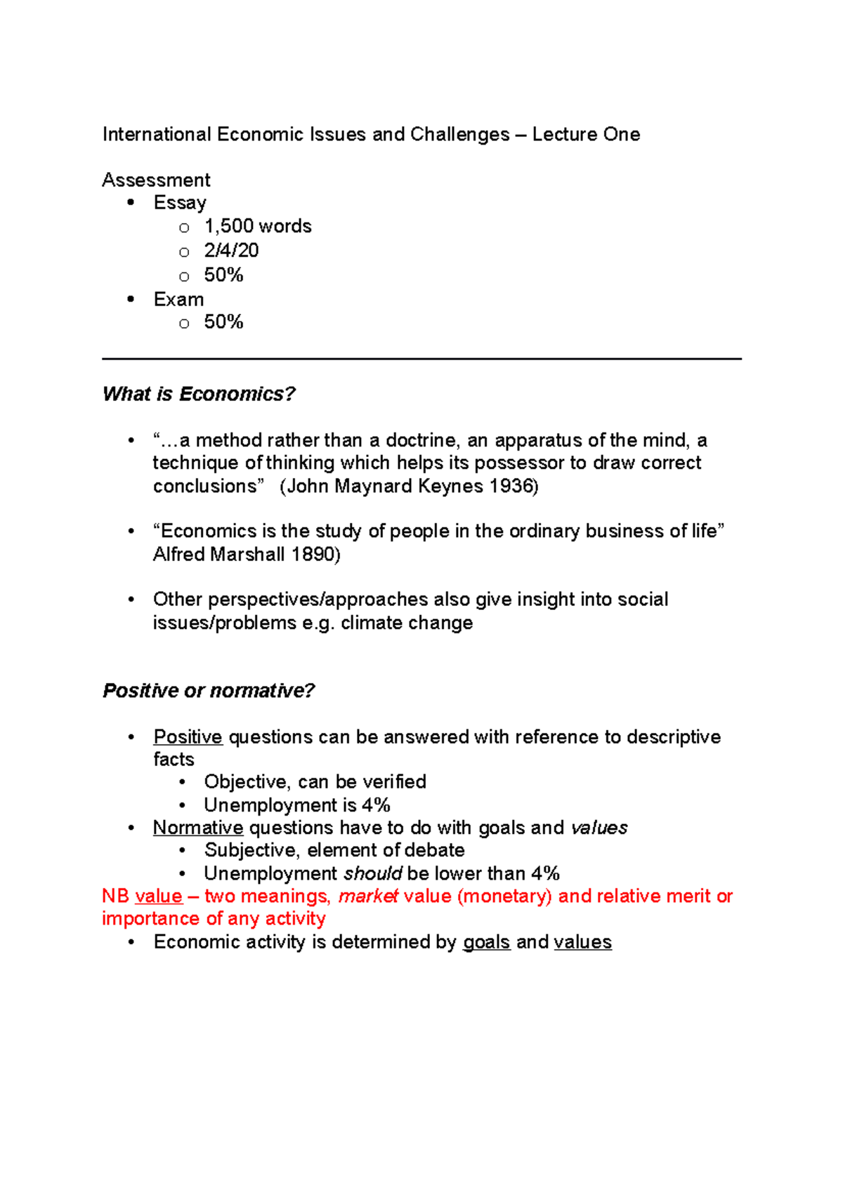 Introduction to Economics - International Economic Issues and ...