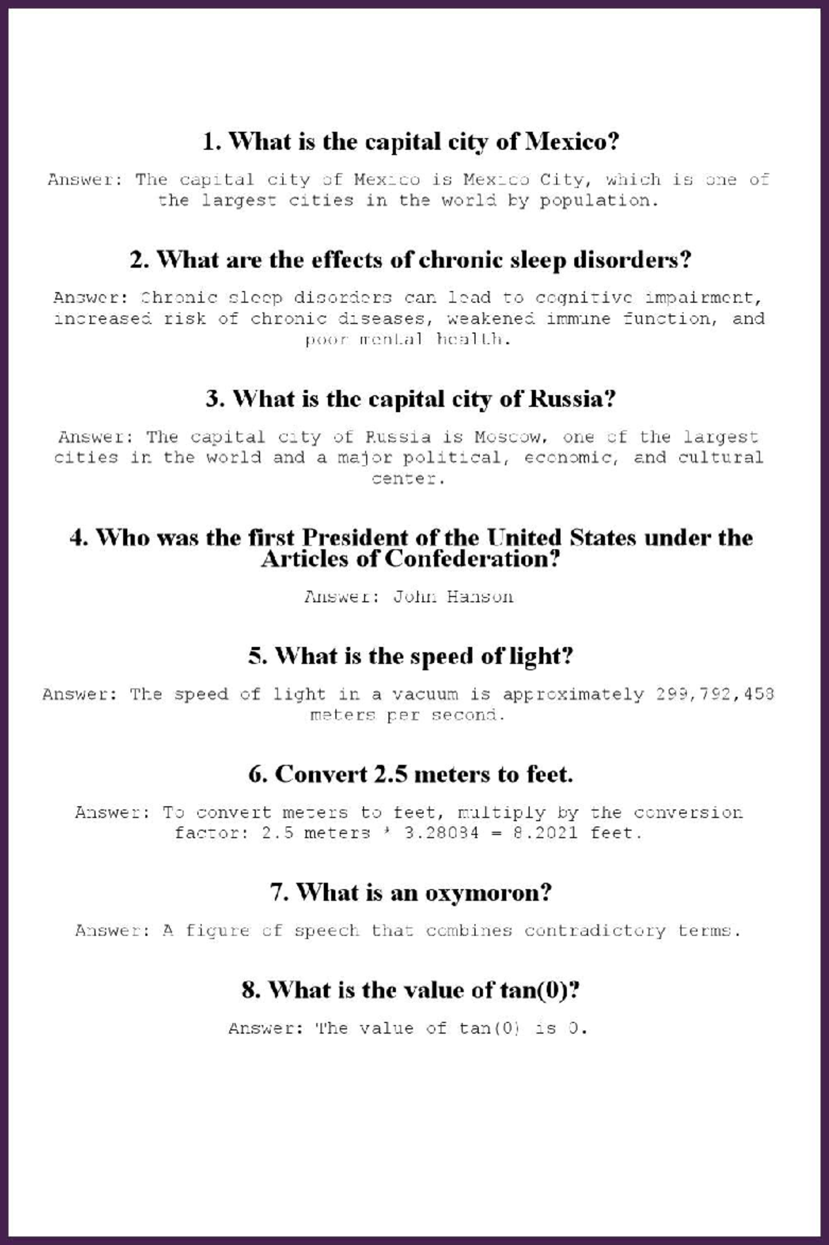 Educational Biology Document 7591269 - 1. What is the capital city of ...