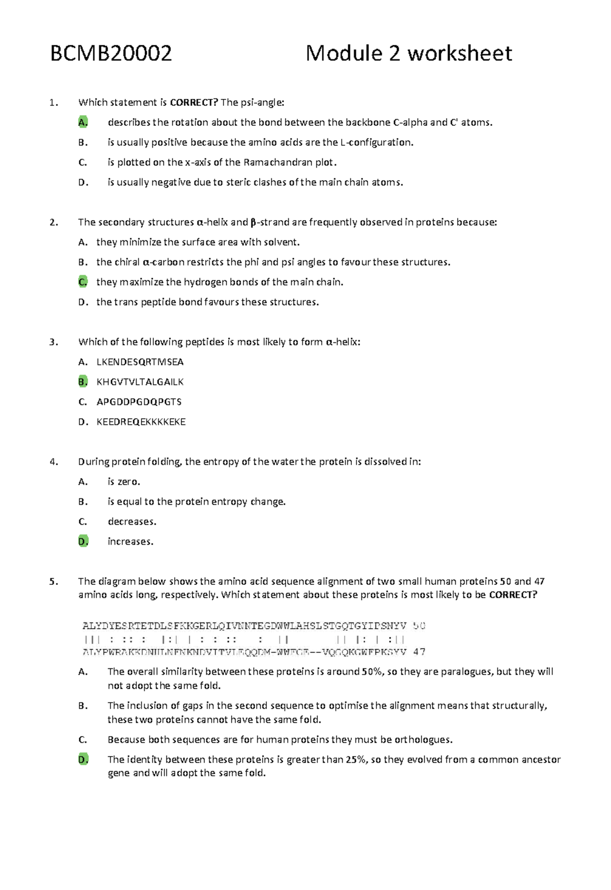 Module 2 worksheet with answers - BCMB20002 Module 2 worksheet Which ...