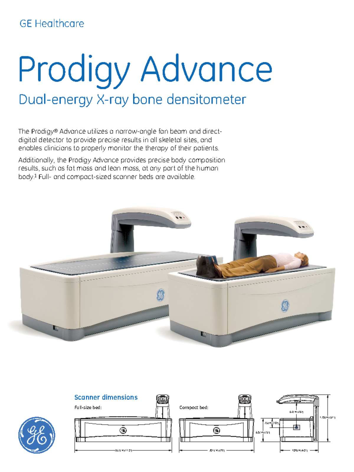 Prodigy Advance Spec Sheets-US Version - Prodigy Advance GE Healthcare ...