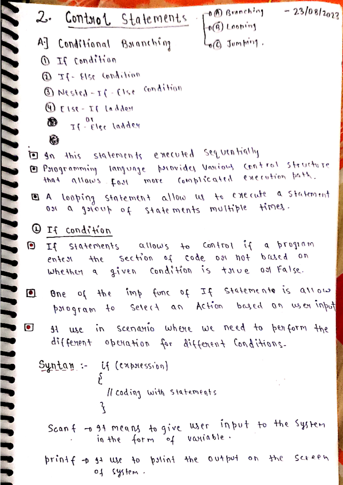 Pps control statement till 25-08-2023 - artificial intelligence topic - Studocu