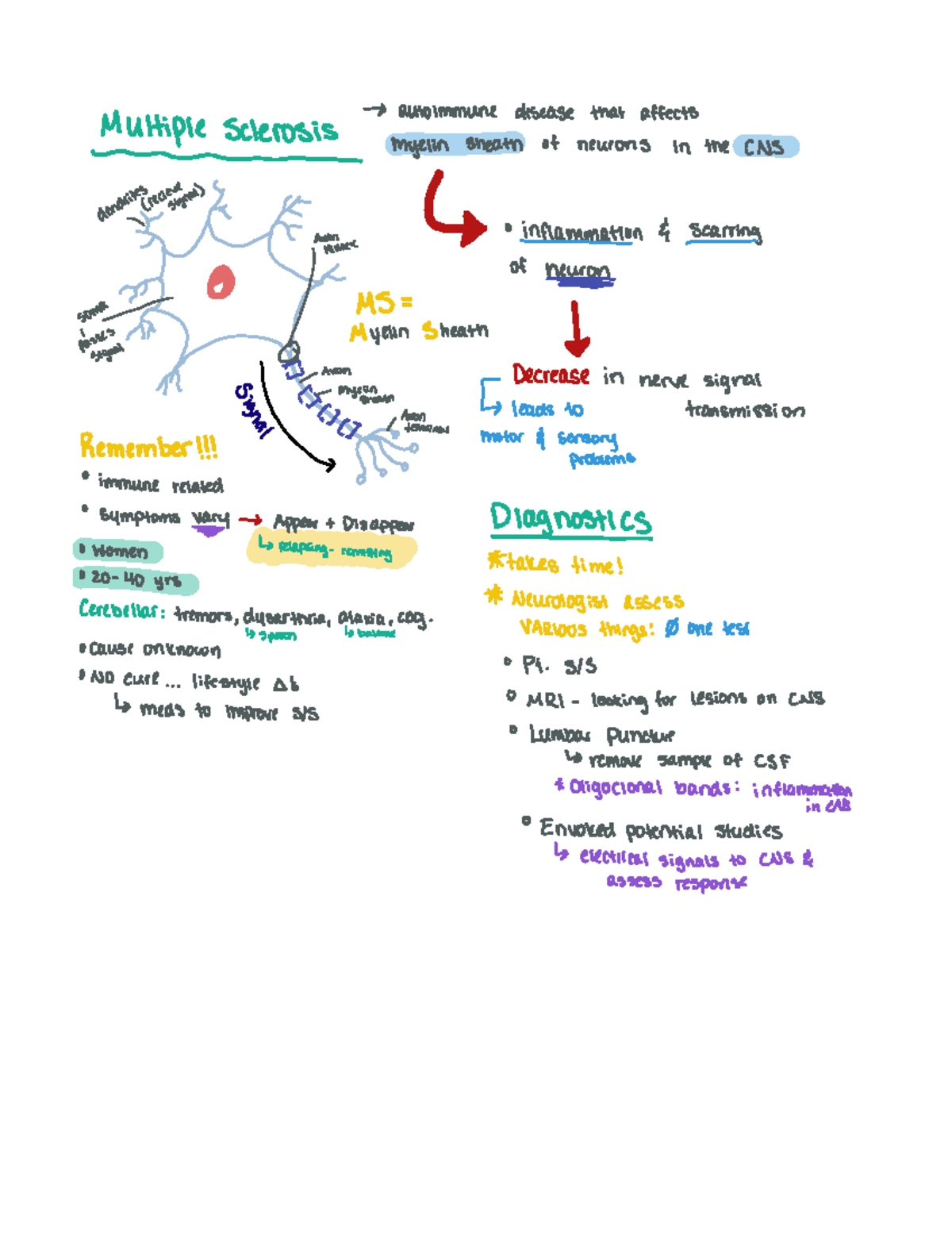 Multiple Sclerosis Review - myelin sheath of neurons in the CNS 4h o ...