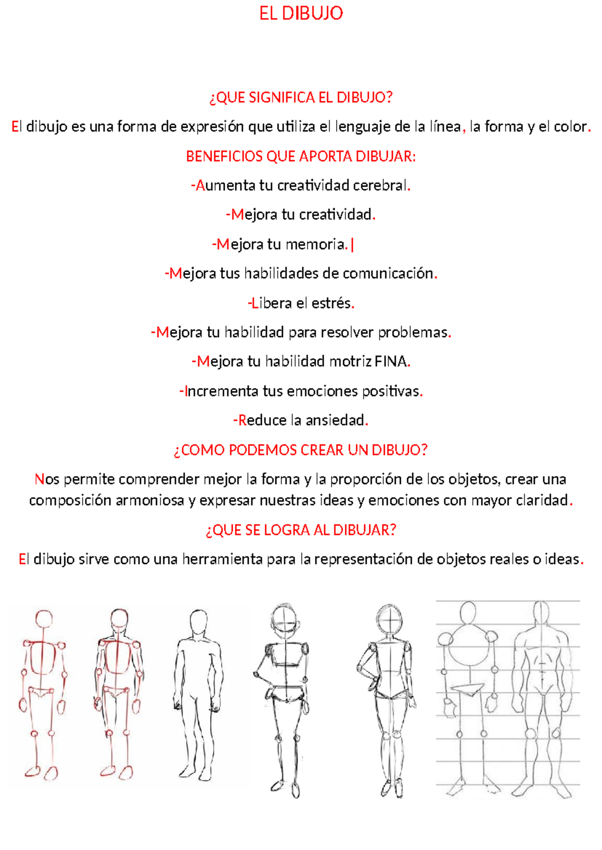 EL Dibujo - EL DIBUJO ¿QUE SIGNIFICA EL DIBUJO? El dibujo es una forma ...