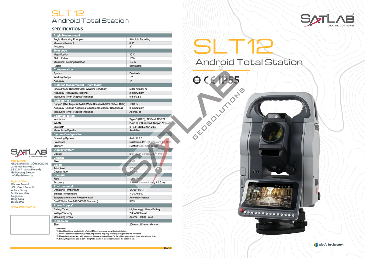 Ficha tecnica estacion total satlab slt12 - SLT 12 Android Total ...
