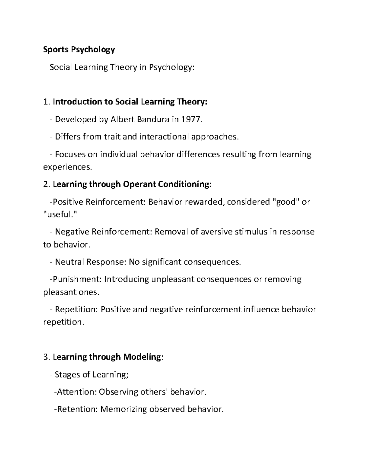 Sports psychology social learning theory - Sports Psychology Social ...