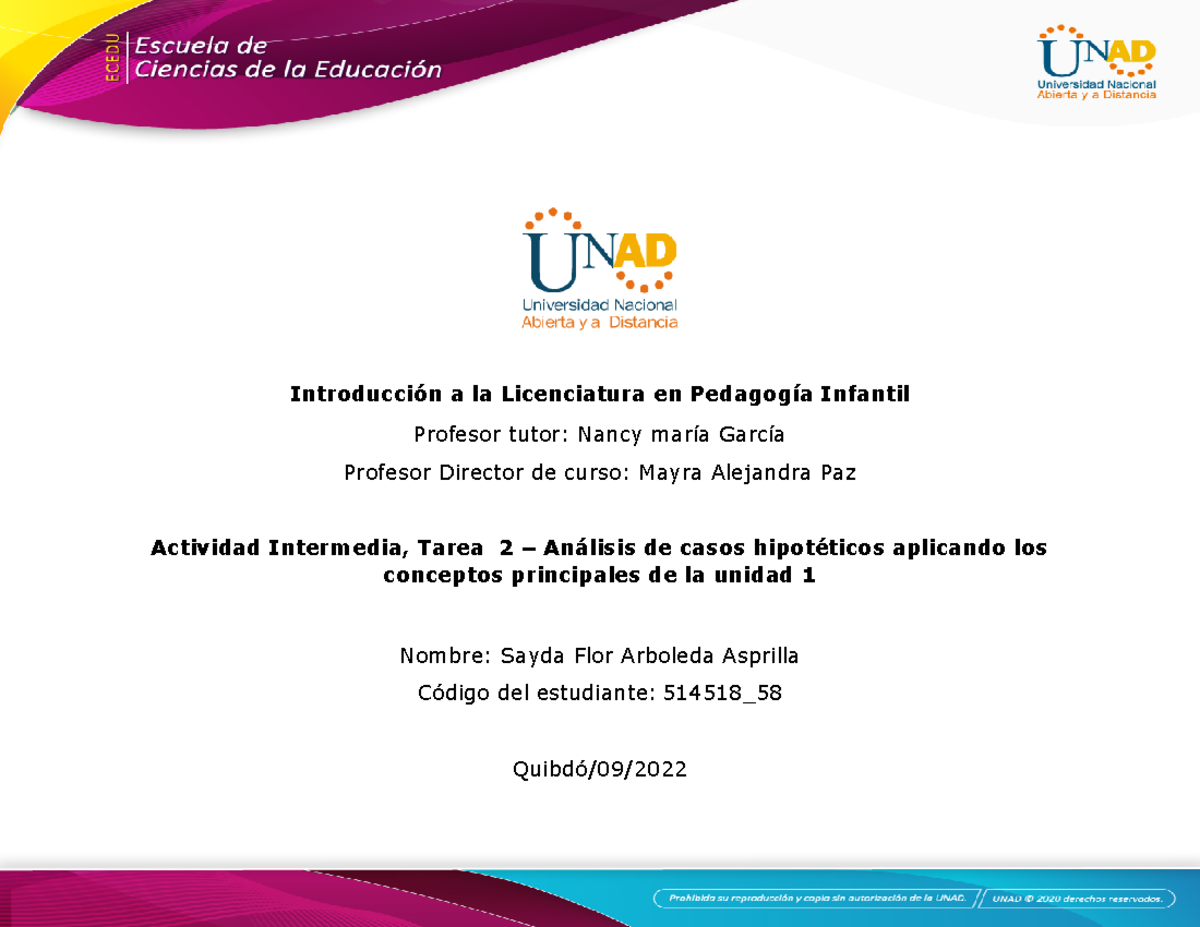 Anexo 1 - Formato 2 para elaborar el trabajo de solución de casos con conceptos principales de ...