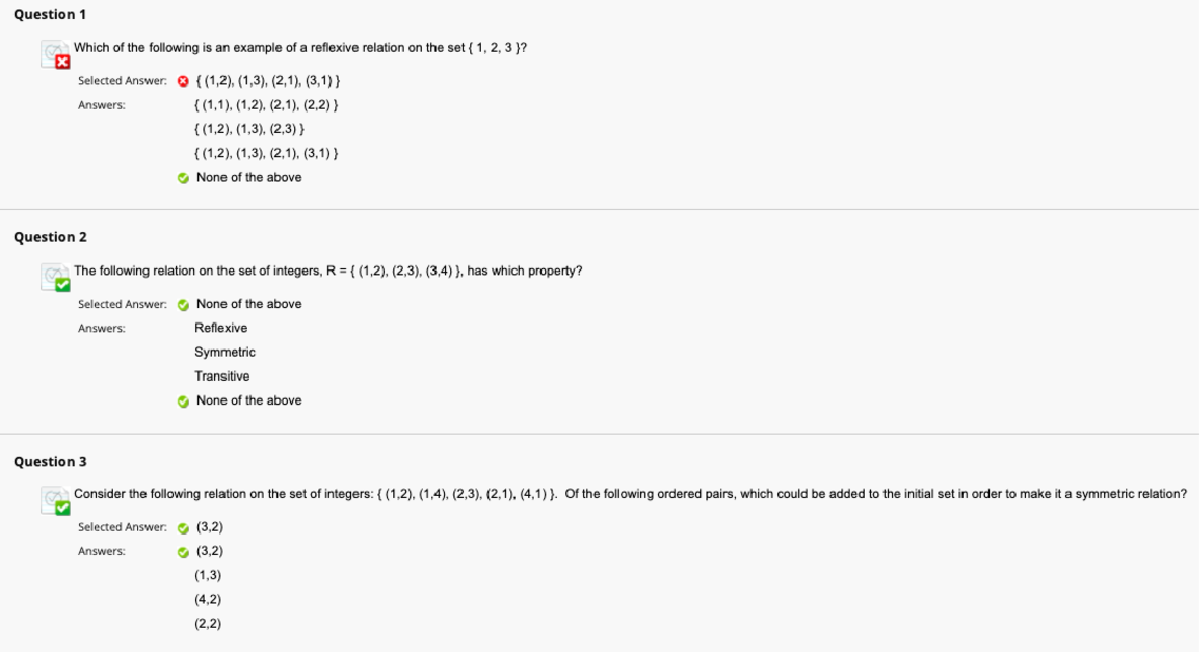 Quiz 15 - Practice problems for White's CS220 - Question 1 Which of the following is an example ...