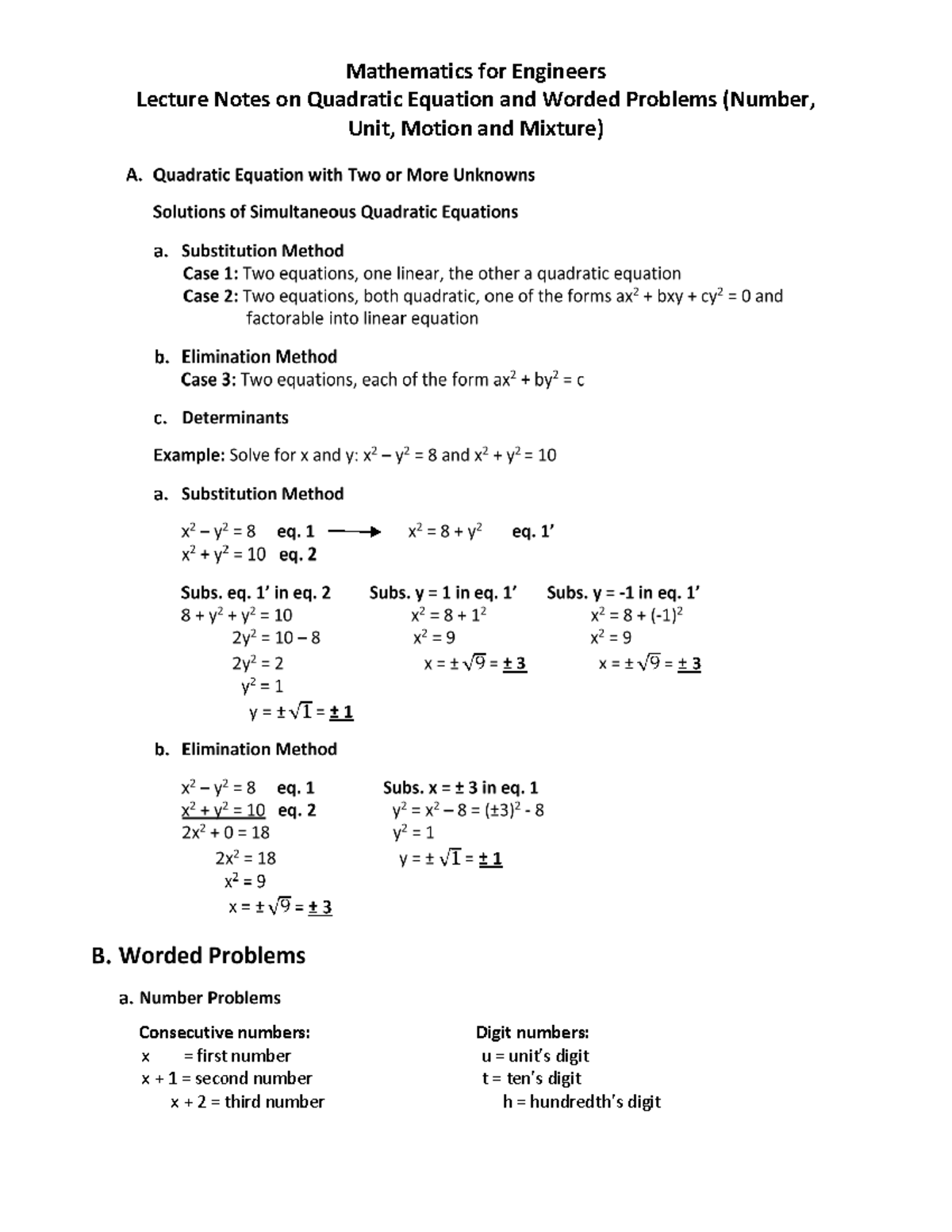 MFE worded problems - Math for Engineers - PangSU - Studocu