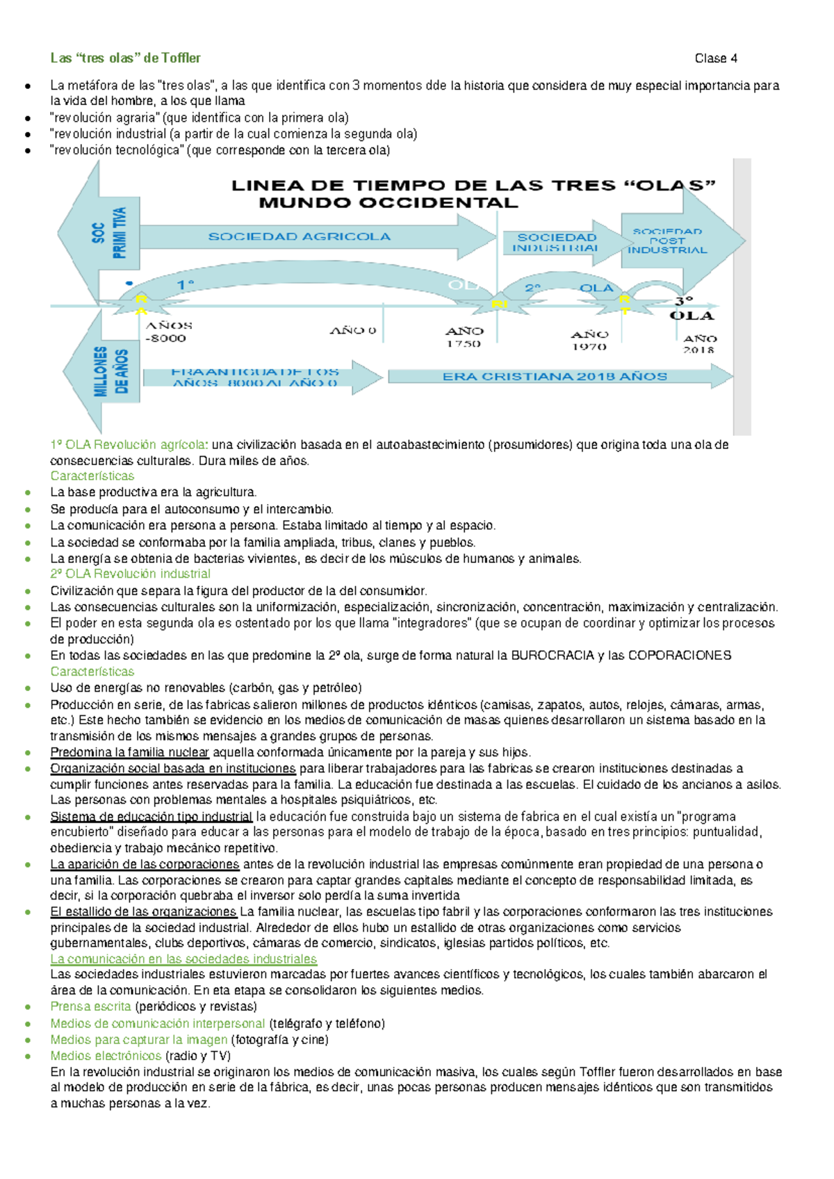 4 las tres olas toffler-convertido - Las “tres olas” de Toffler Clase 4 La metáfora de las “tres ...