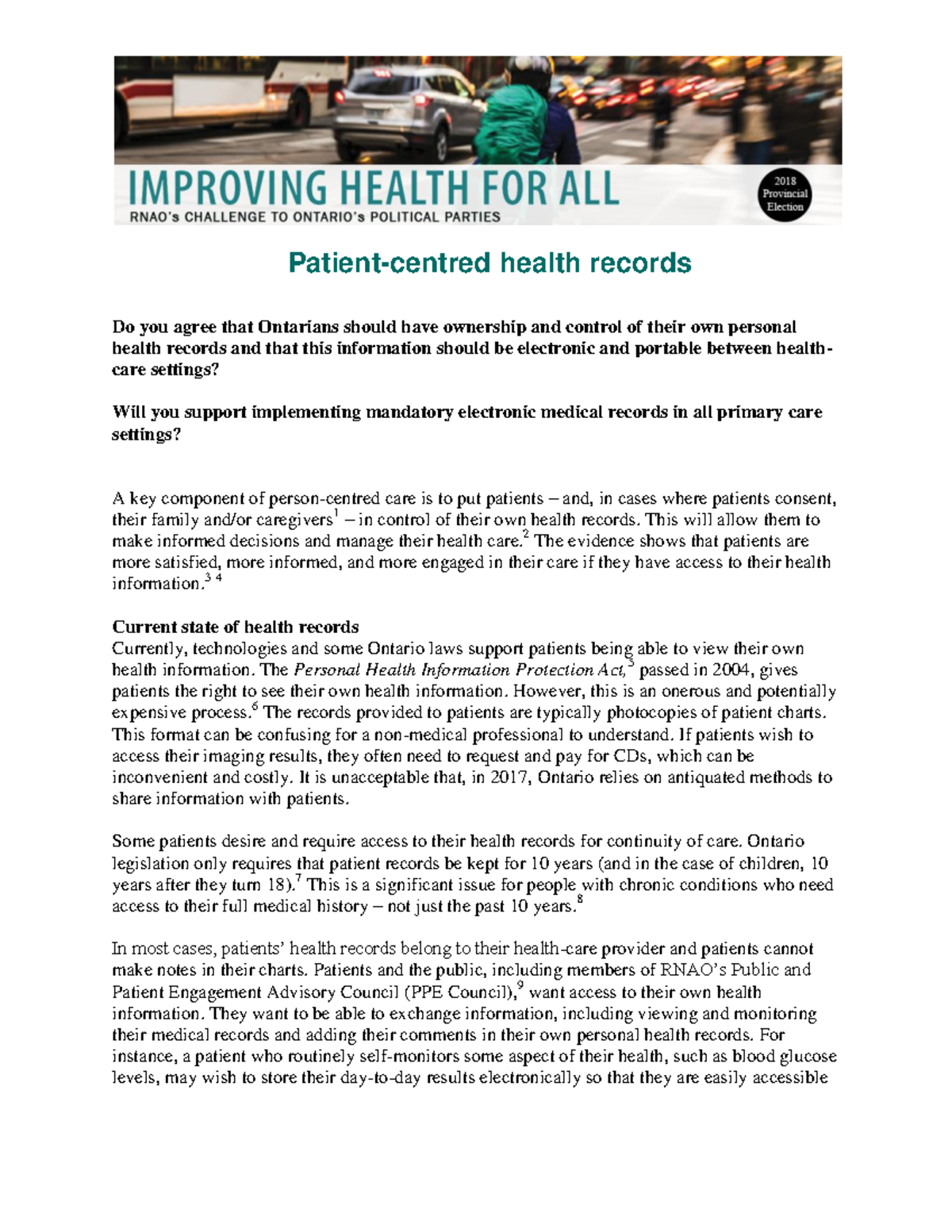 Patient-centred health records backgrounder - Do you agree that ...