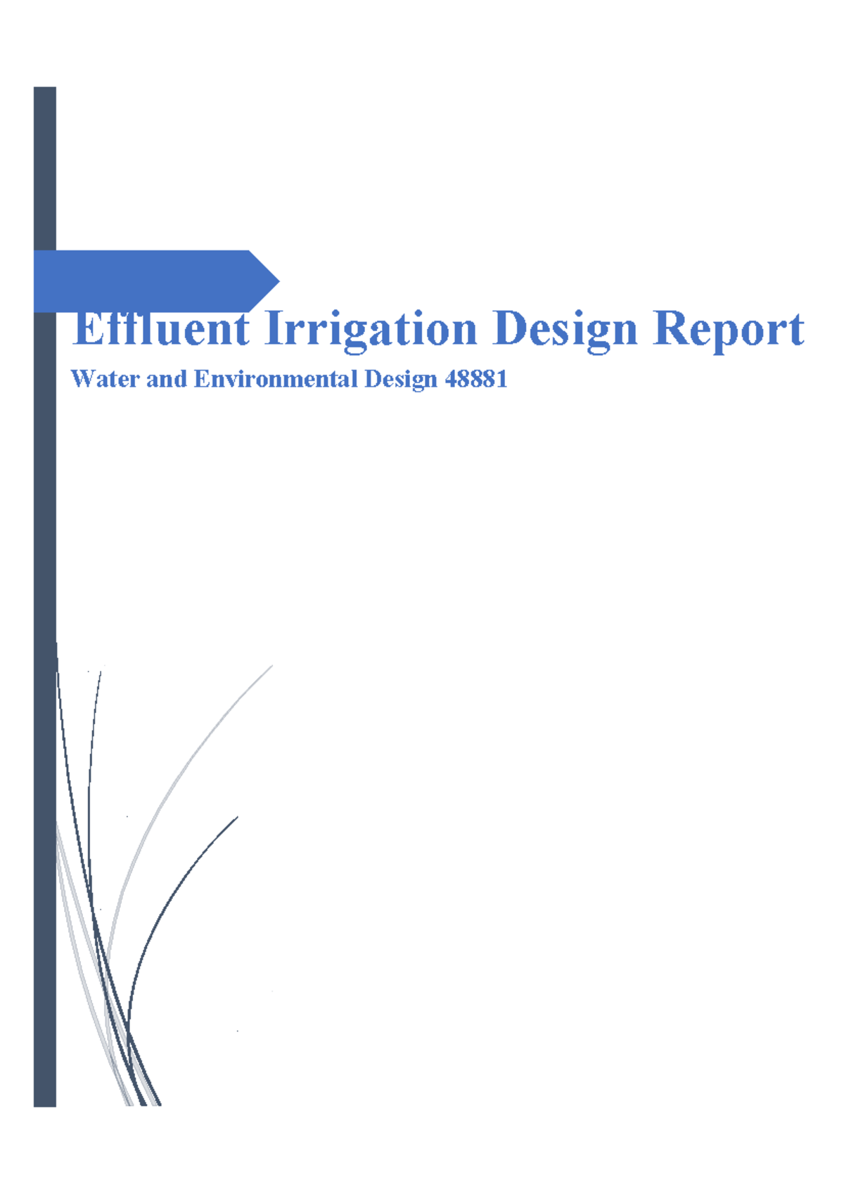 Technical Design Report.docx - Effluent Irrigation Design Report Water ...