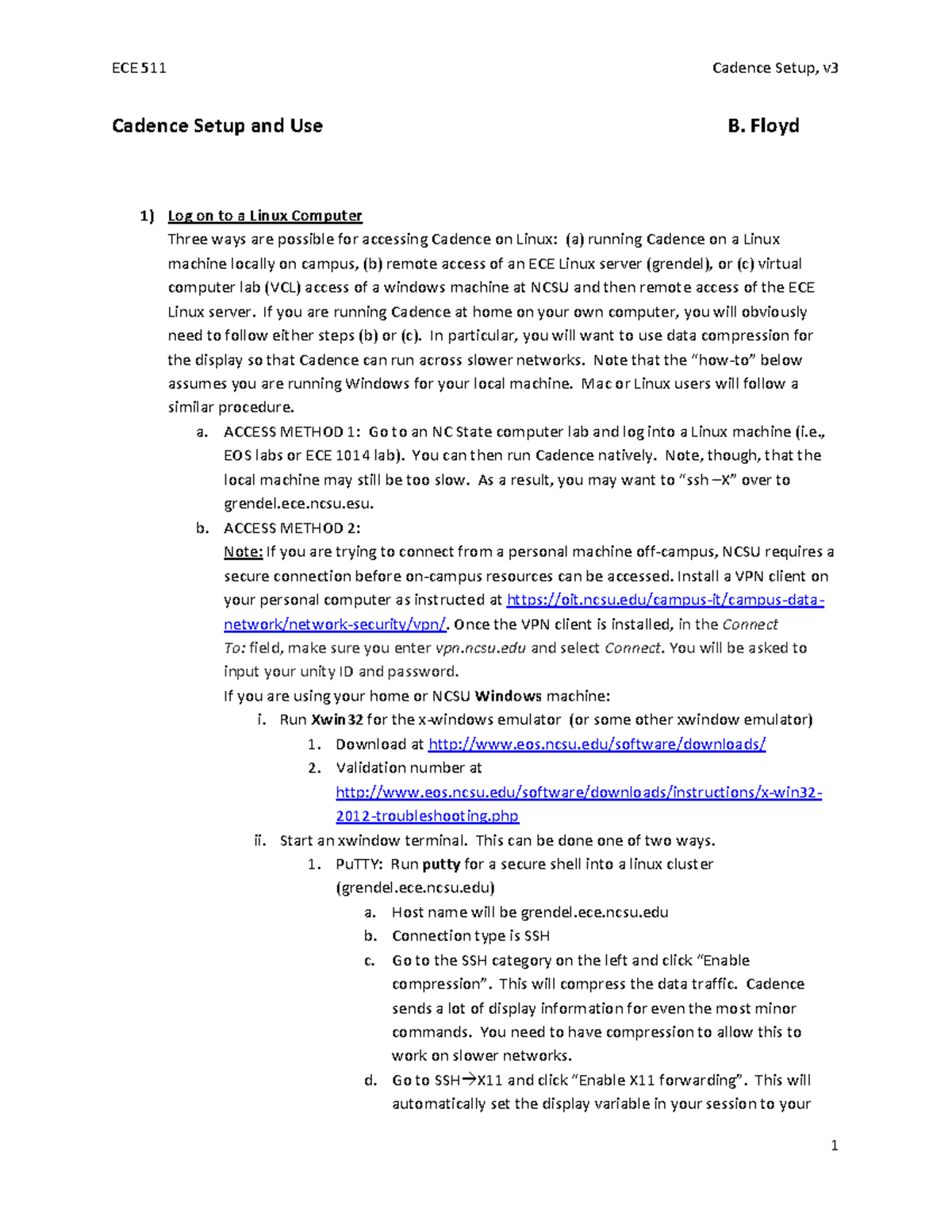 Linux setup instructions for ASITIC and Cadence - ECE511 - NC State ...