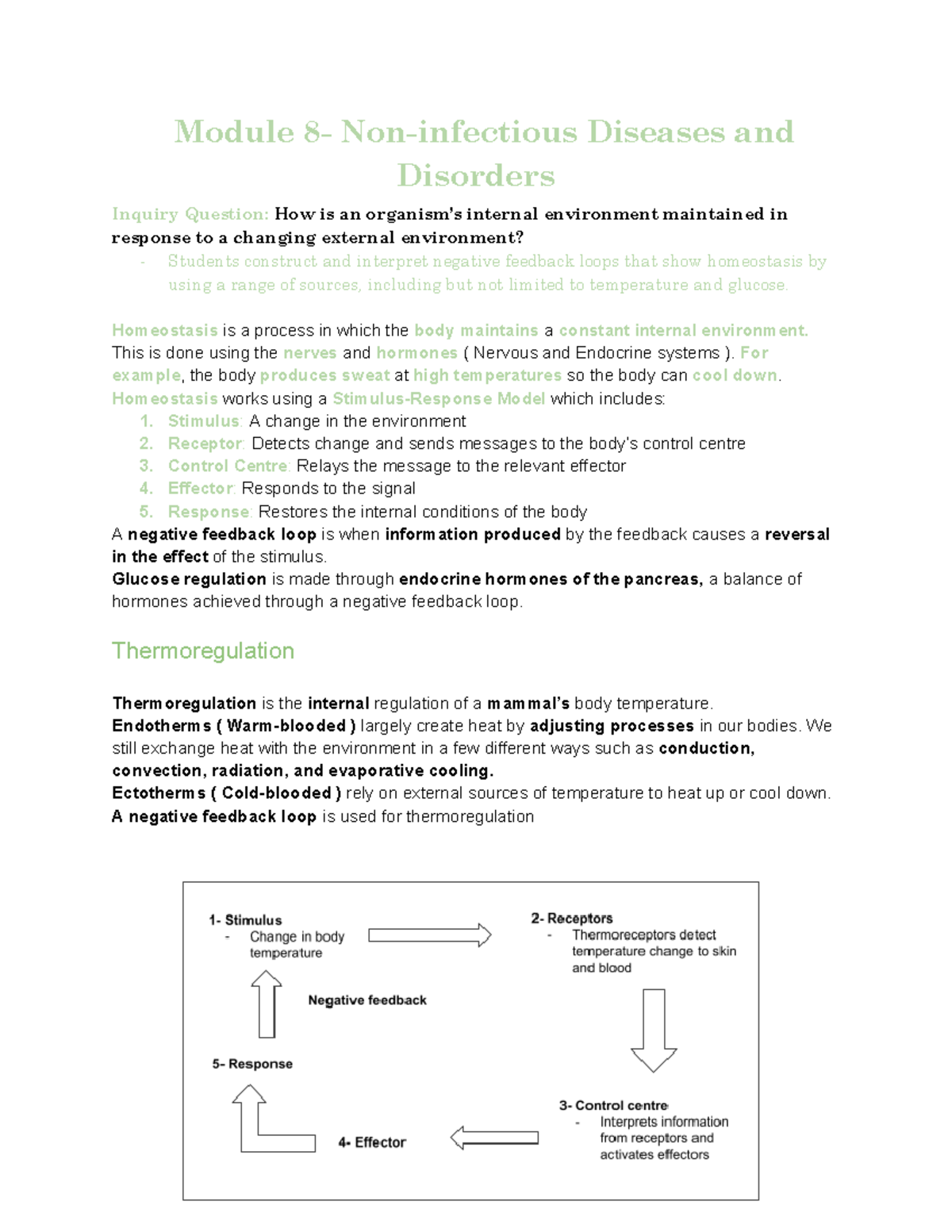 Biology HSC Notes - Module 8- Non-infectious Diseases and Disorders ...